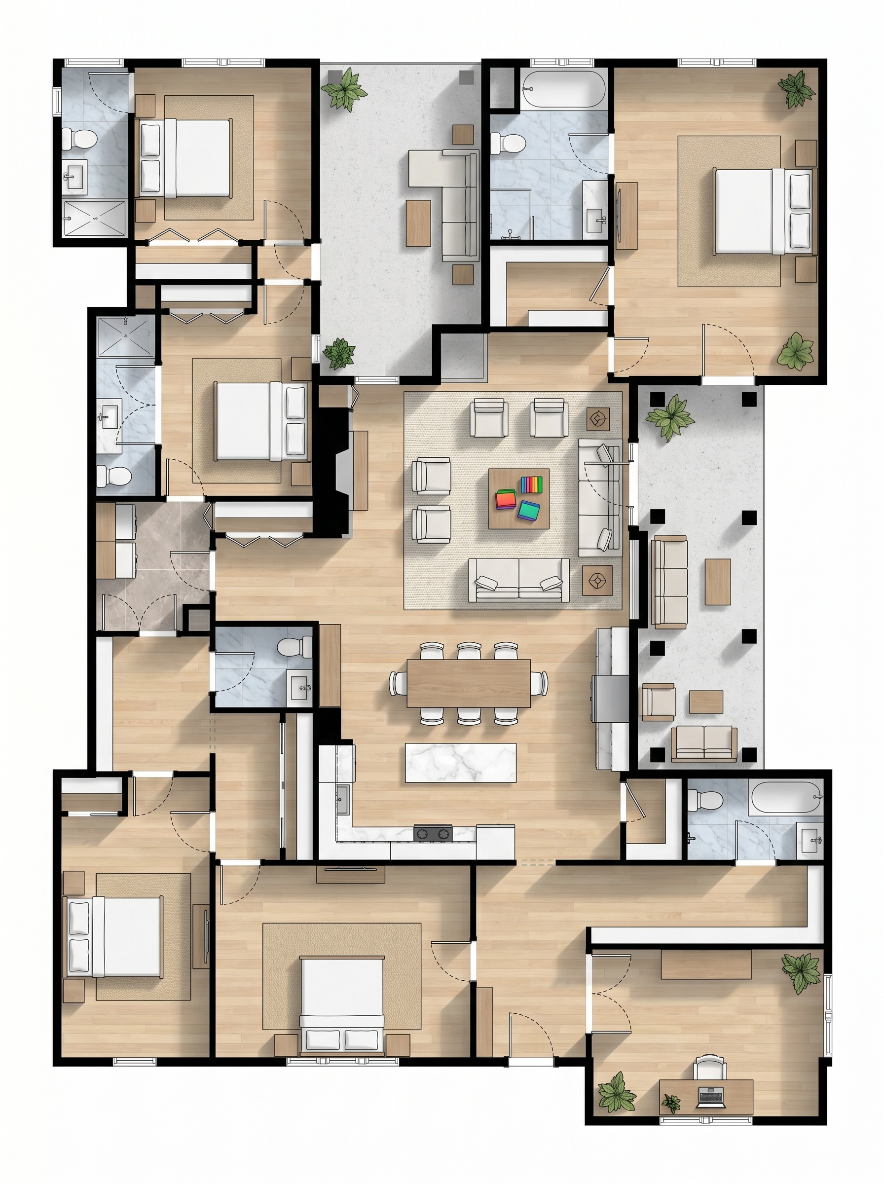 Free 5BR 5BA Classic House Plan | Drafted