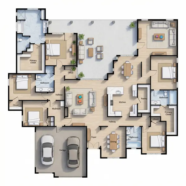 Free 4 Bedroom House Plans | Drafted