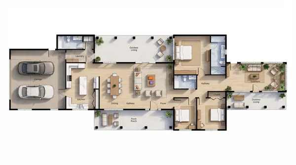 Free 3 Bedroom House Plans | Drafted