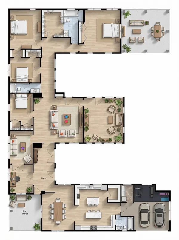 Free 3 Bedroom House Plans | Drafted