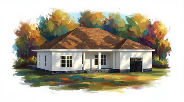 Free Classic 1 Bath House Plans with Pool and Bar | Drafted