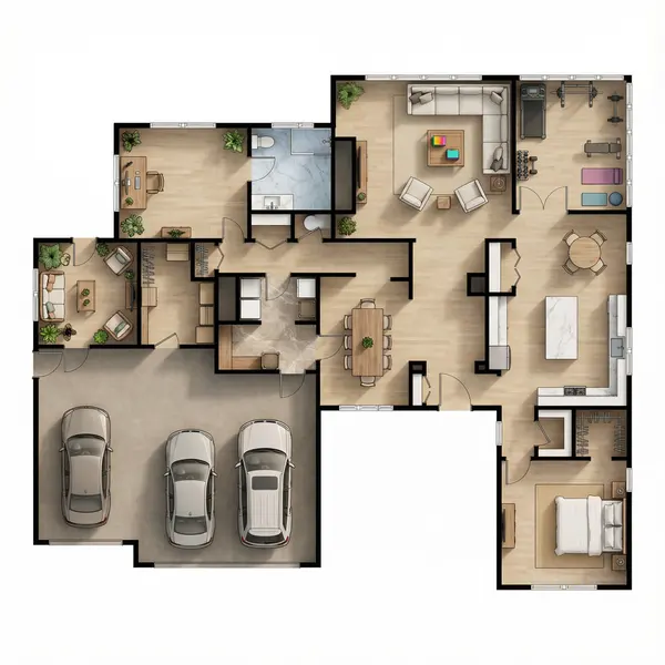 Free Natural 1 Bath 2,000 to 3,500 Sq Ft House Plans with Home Office ...