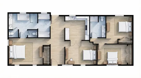 Free Rustic 4 Bedroom Under 2,000 Sq Ft House Plans | Drafted