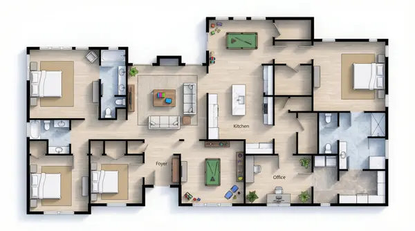 Free 4 Bedroom House Plans | Drafted